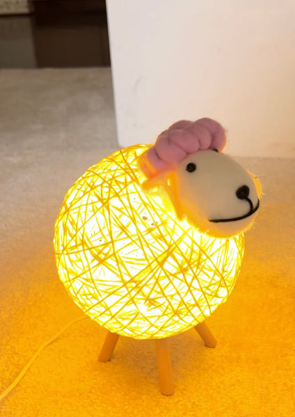Rattan Sheep Lamp – Nairobi Lights