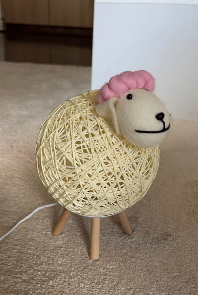 Rattan Sheep Lamp – Nairobi Lights